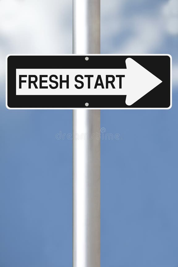 Fresh Start this Way stock photo. Image of warning, directional - 29278644