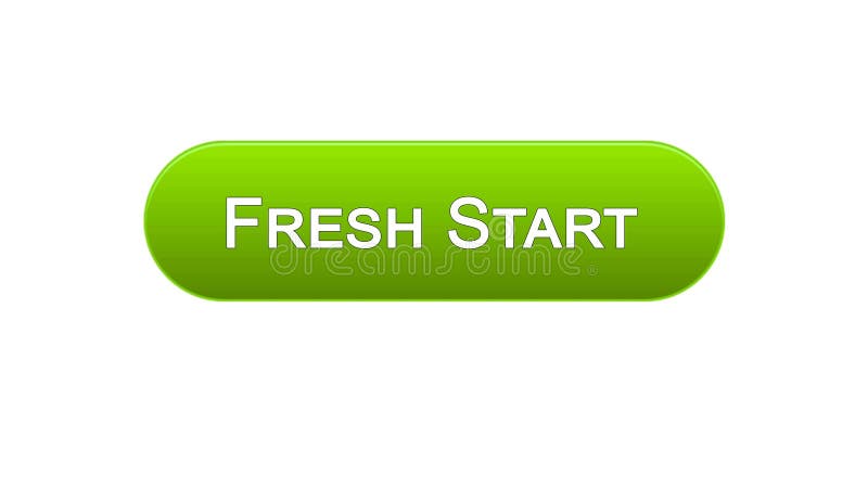 Fresh Start Web Interface Button Green Color, Business Innovation, Site ...