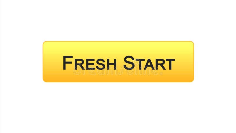 Fresh Start Web Interface Button Orange Color, Business Innovation ...