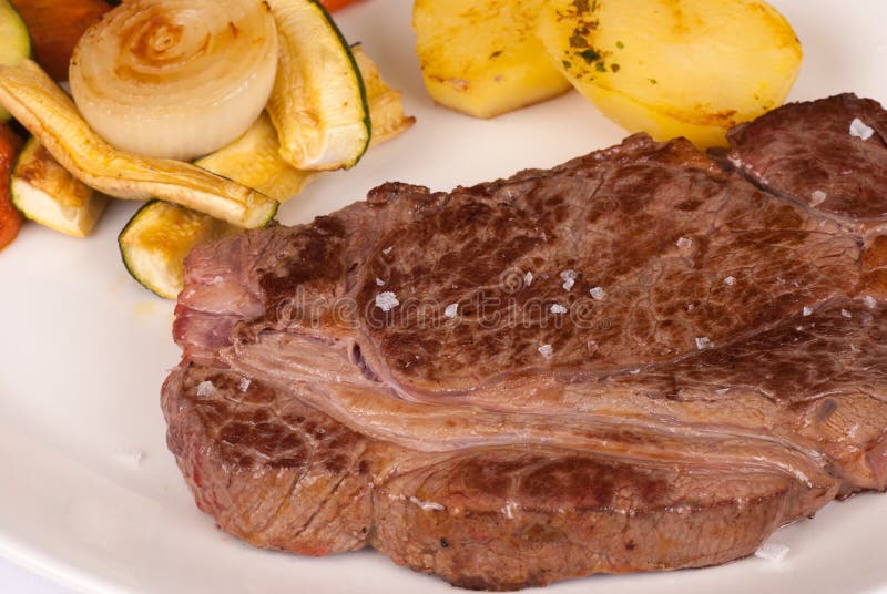 Fresh steak stock photo. Image of sirloin, prepared, coarse - 27769756