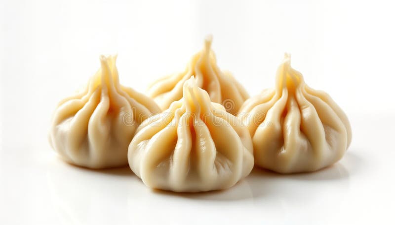 Fresh Steamed Modak Dumplings Presented on White Background. Light ...