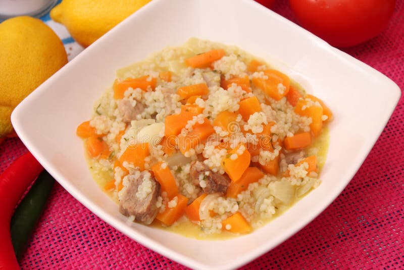 Fresh stew with couscous stock image. Image of meal, dinner - 39198331