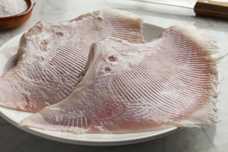 Fresh stingray fish wings stock photo. Image of food - 83529202