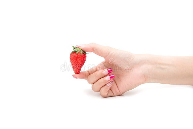 Fresh strawberries closeup stock photo. Image of female - 92153146