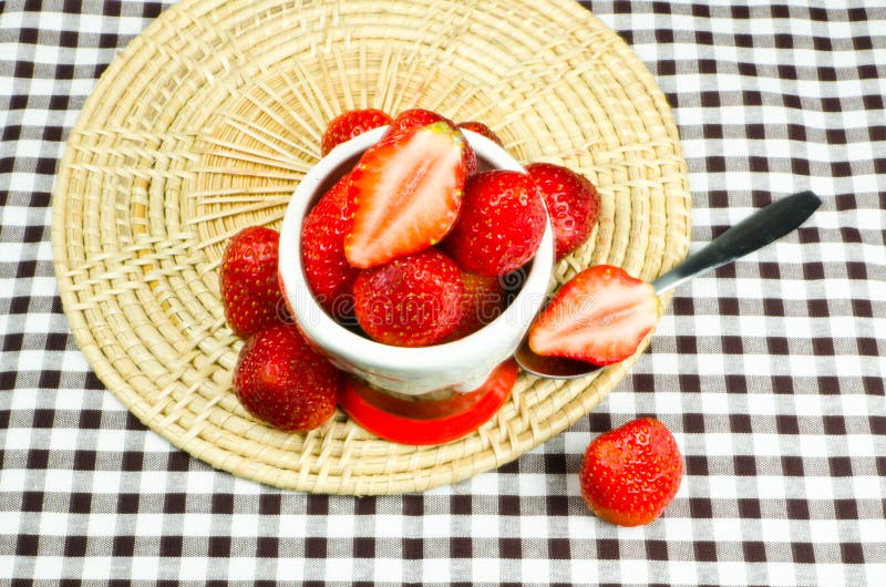 Fresh strawberries stock photo. Image of leaf, living - 48896152