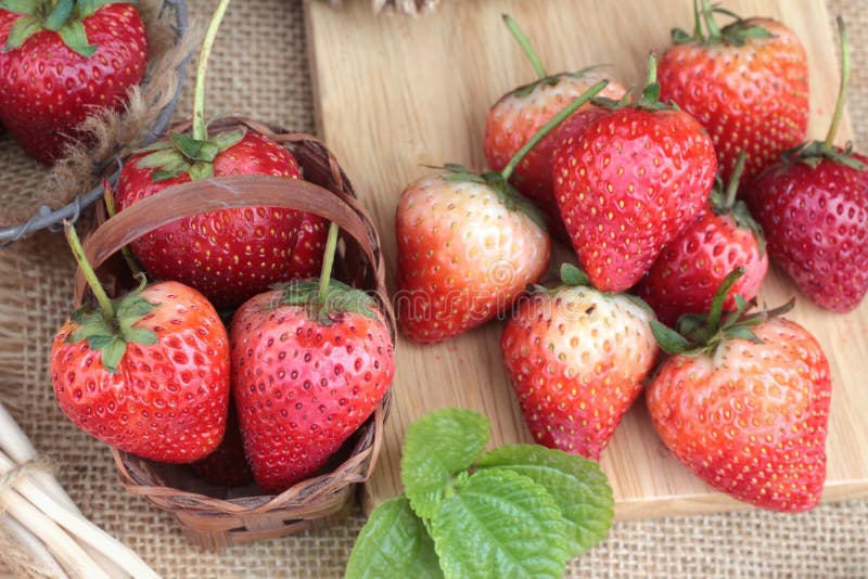 Fresh Strawberries Red at Delicious. Stock Photo - Image of ...