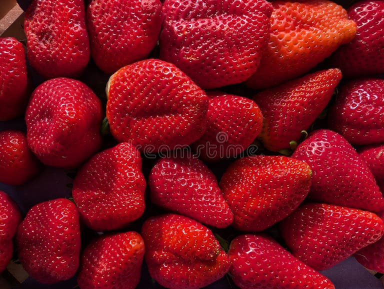 Fresh strawberries texture stock photo. Image of edible - 380380652