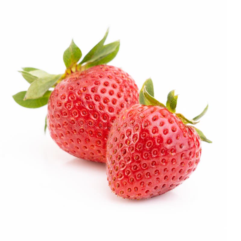 Fresh Strawberries on White Background Stock Photo - Image of organic ...