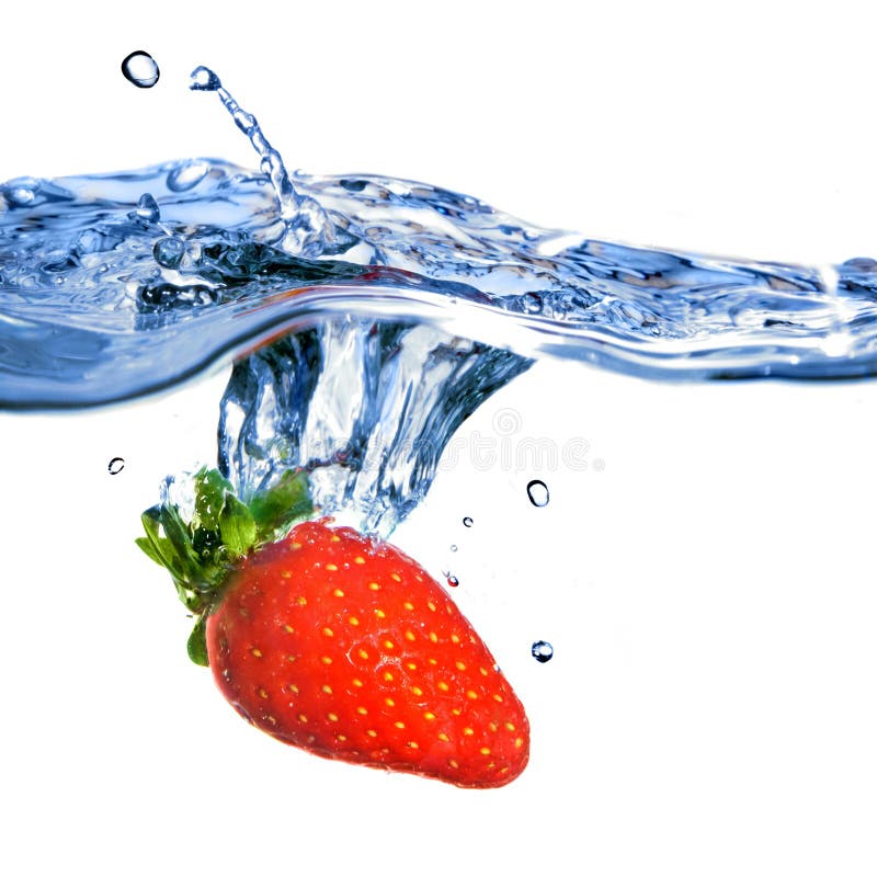 Strawberries in water stock photo. Image of healthy, ripe - 22177224