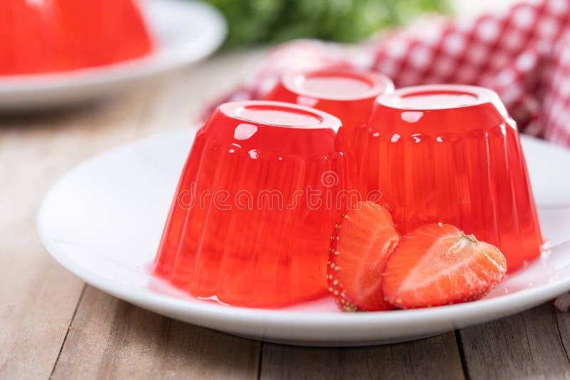 Fresh Strawberry Jelly of on Wooden Table Stock Photo - Image of ...