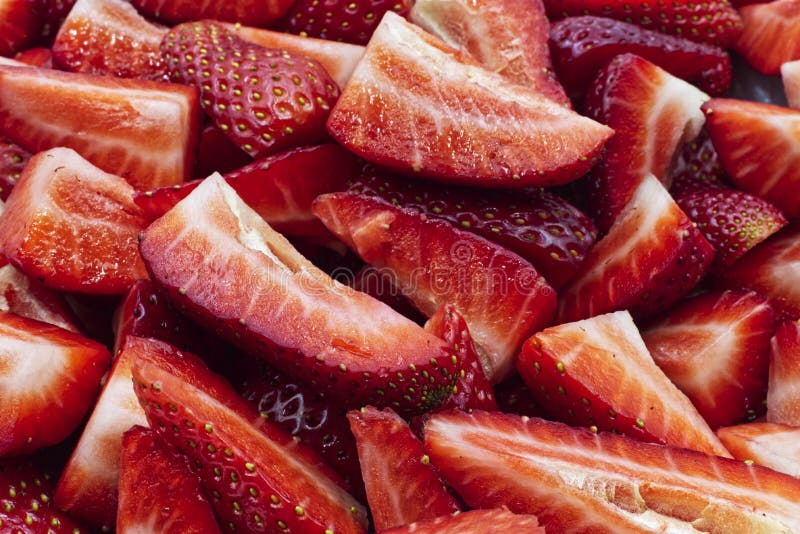 Fresh Strawberry Slice Closeup Immage Stock Photo - Image of fresh ...