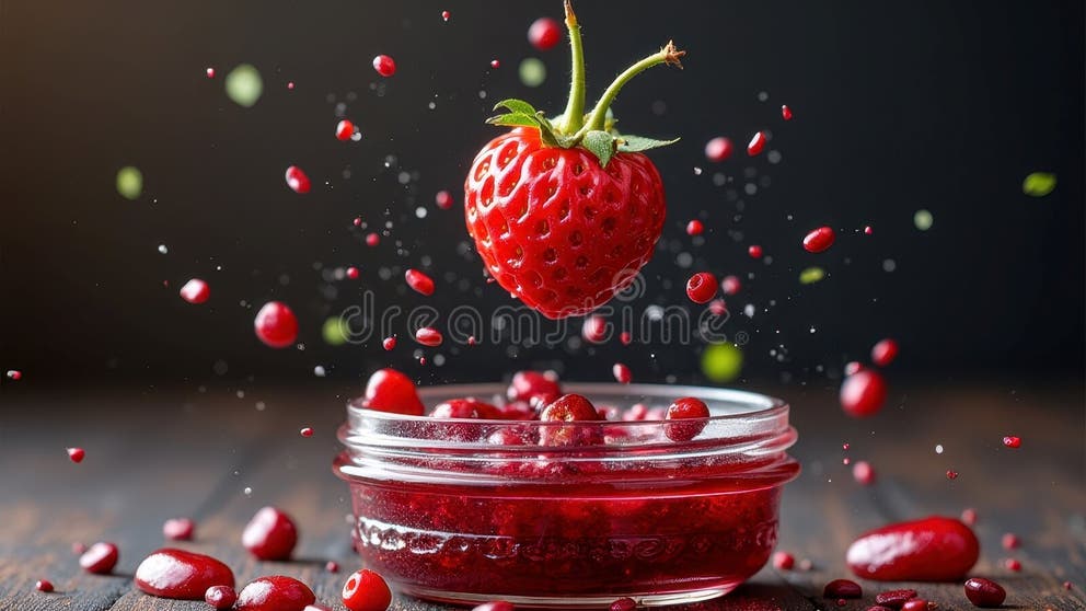 Fresh Strawberry Splash: Capturing Vibrance, Freshness, and Energy in ...