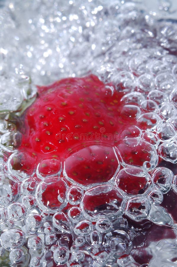 Fresh Strawberry In Water Picture. Image: 1084810