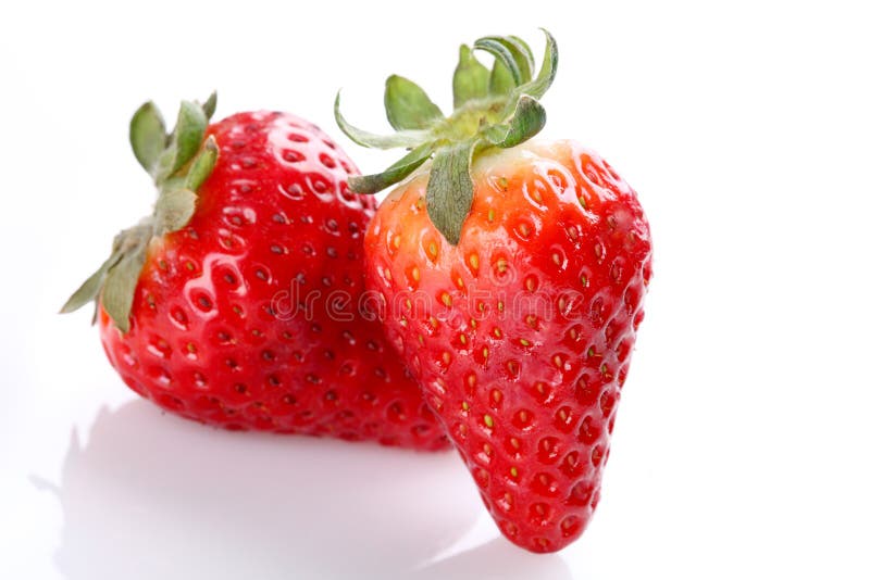 Fresh Strawberry on White Background Stock Photo - Image of nutrient ...