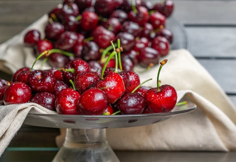 Fresh summer cherries stock photo. Image of cherry, diet - 221905228