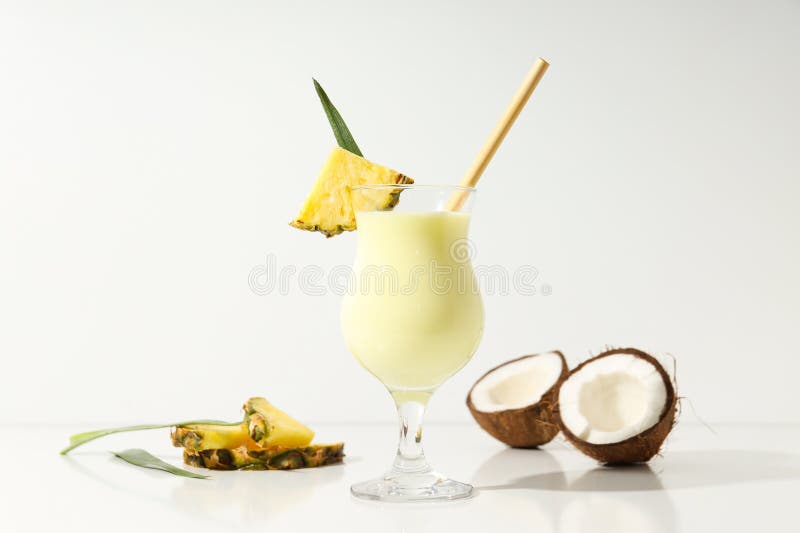 Fresh Summer Cocktail - Pina Colada, Fresh Summer Drink Concept Stock ...