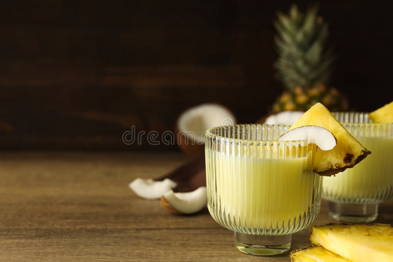 Fresh Summer Cocktail - Pina Colada, Fresh Summer Drink Concept Stock ...