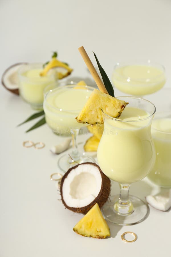 Fresh Summer Cocktail - Pina Colada, Fresh Summer Drink Concept Stock ...