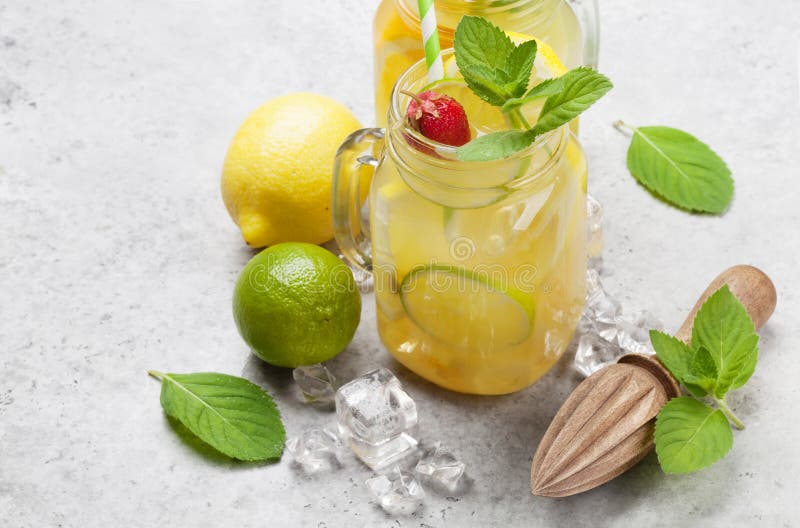 Fresh summer lemonade stock photo. Image of lemonade - 152145850