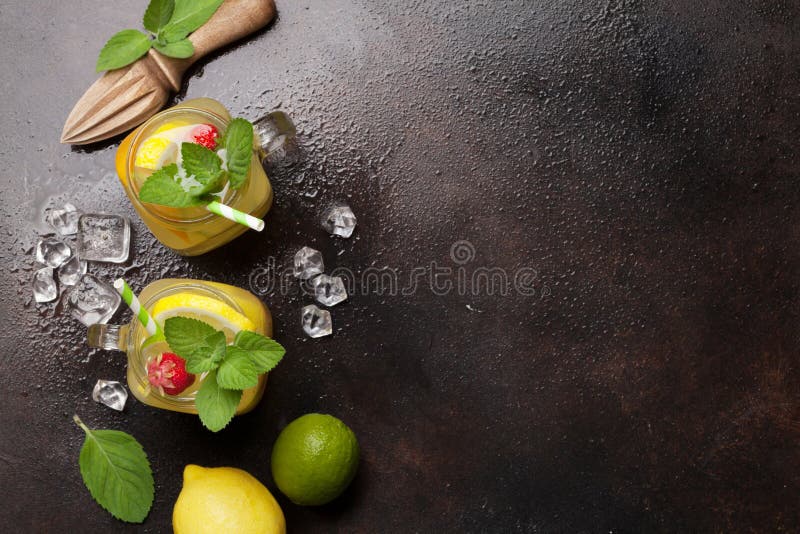 Fresh summer lemonade stock photo. Image of juice, detox - 162379094