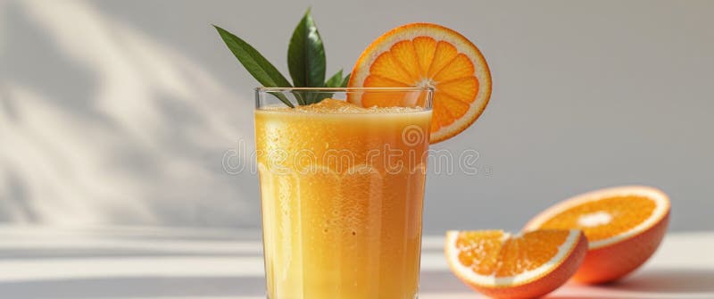 Fresh Summer Orange Juice with Ripe Orange Slices and a Hint of ...