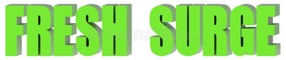 Fresh Surge - 3d Text , 3d Render Stock Illustration - Illustration of ...