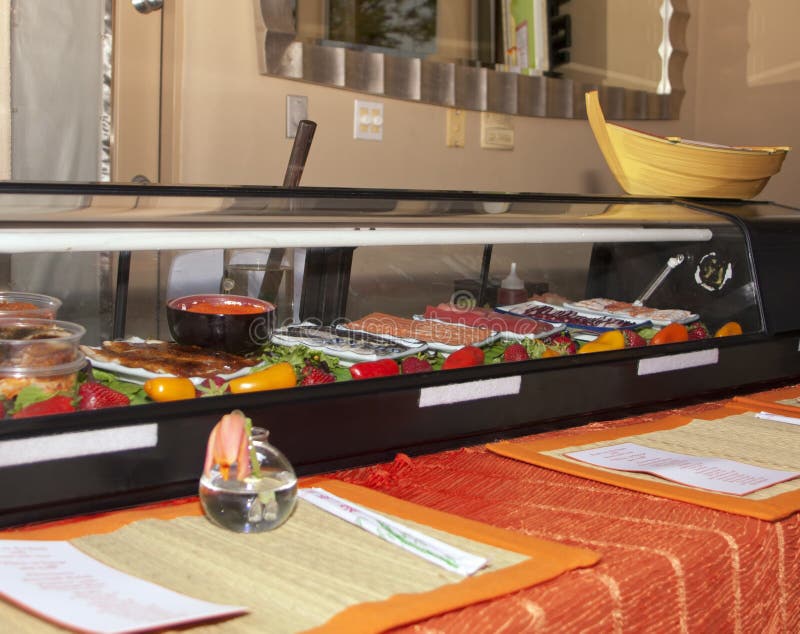 Fresh Sushi Counter stock image. Image of counter, background - 24743723