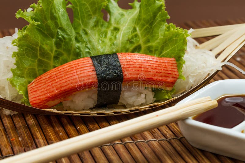 Yummy Fresh Sushi rolls stock image. Image of plate, food - 29975063