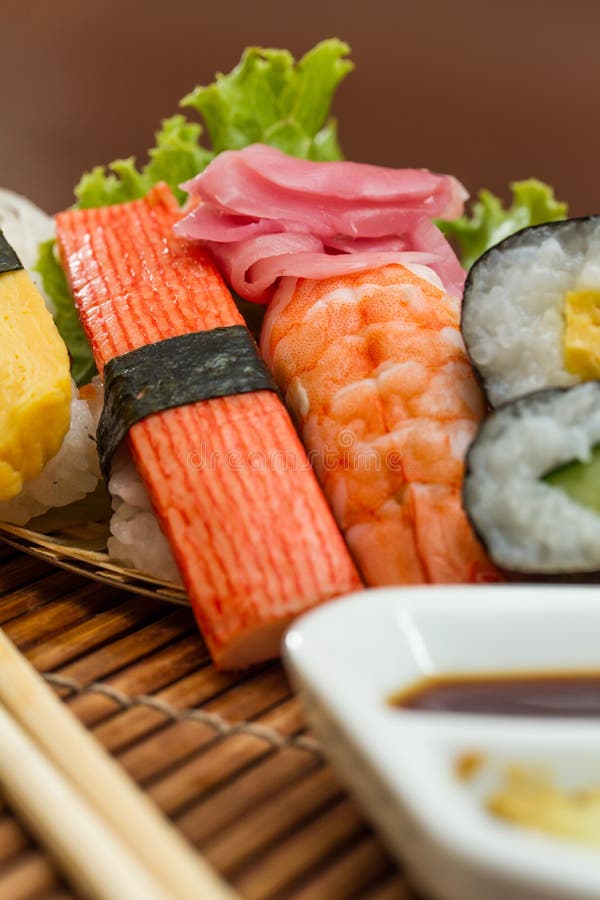 Yummy Fresh Sushi rolls stock photo. Image of fish, food - 29975144