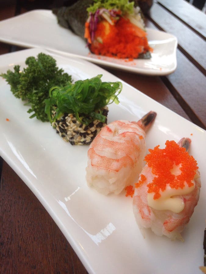 Fresh sushi stock photo. Image of cuisine, japanese, details - 67474198