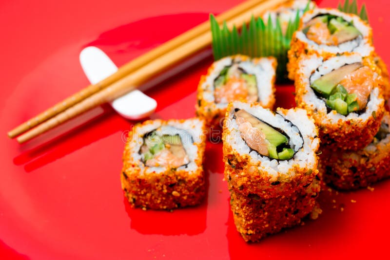 Fresh Sushi Traditional Japanese Food Stock Photo - Image of dieting ...