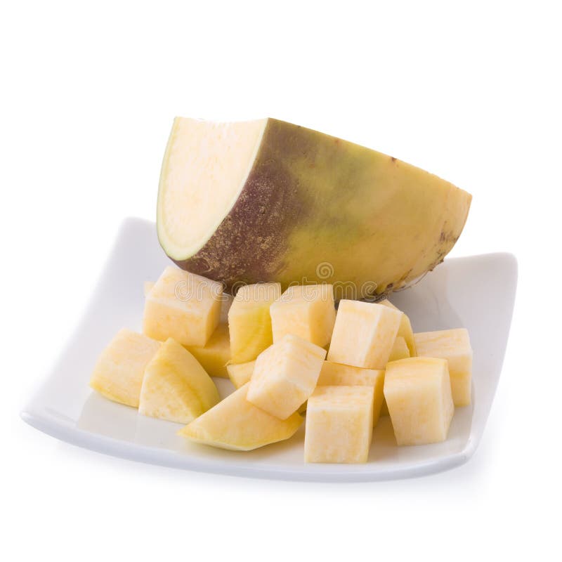 Fresh Swede Isolated on a White Background Stock Photo - Image of ...