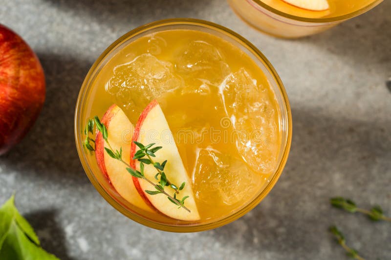 Fresh Sweet Apple Cider Cocktail Stock Photo - Image of gourmet ...