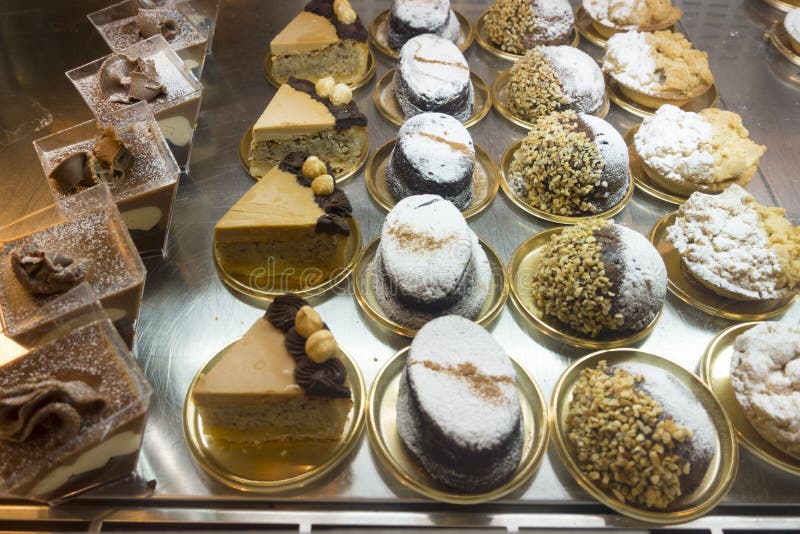 Rows of Sweets at a Desert Shop Stock Photo - Image of deserts, lots ...