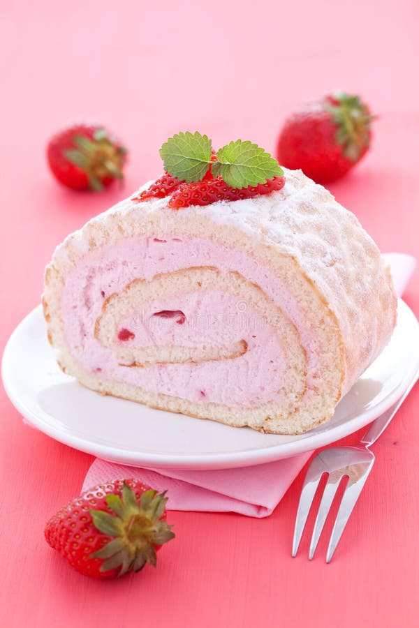 Fresh swiss roll stock image. Image of pastries, dessert - 20136197