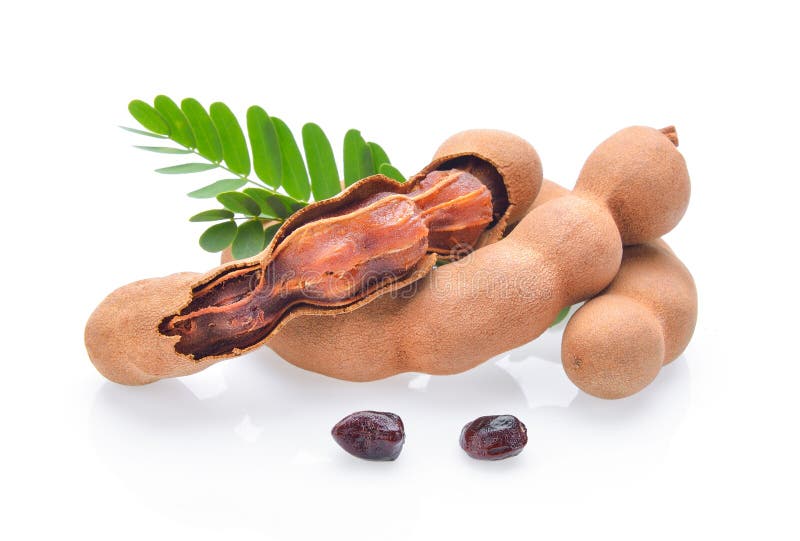 Fresh Tamarind on White Background Stock Photo - Image of healthy ...