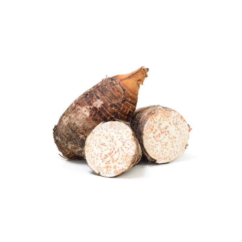 Fresh Taro Isolate on White Background Stock Photo - Image of isolate ...