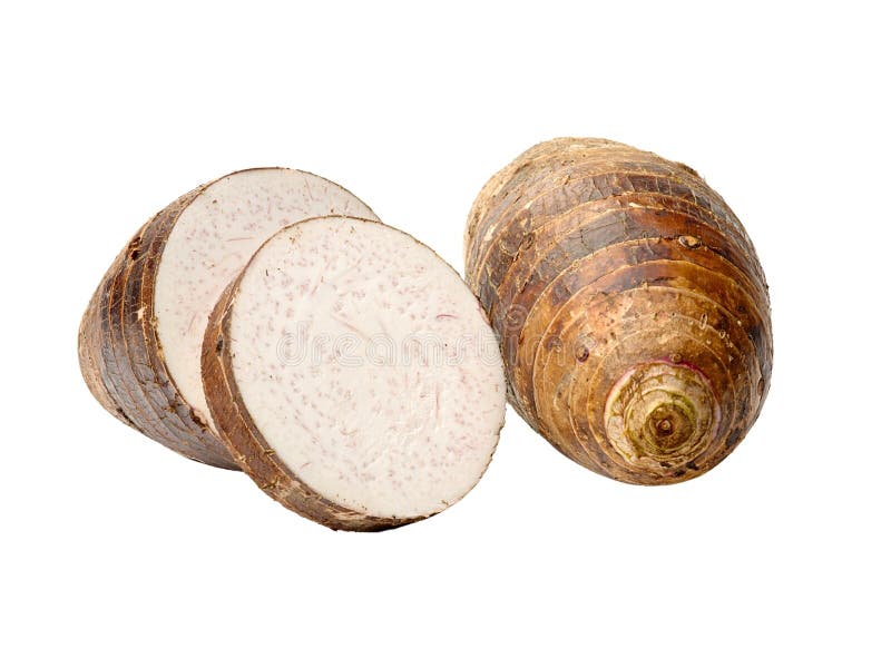 Fresh Taro Isolated on White Background Stock Photo - Image of isolated ...