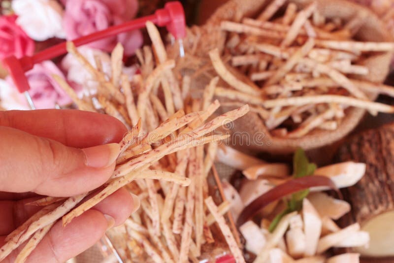 Fresh Taro and Taro Stick with Salt. Stock Photo - Image of brown ...