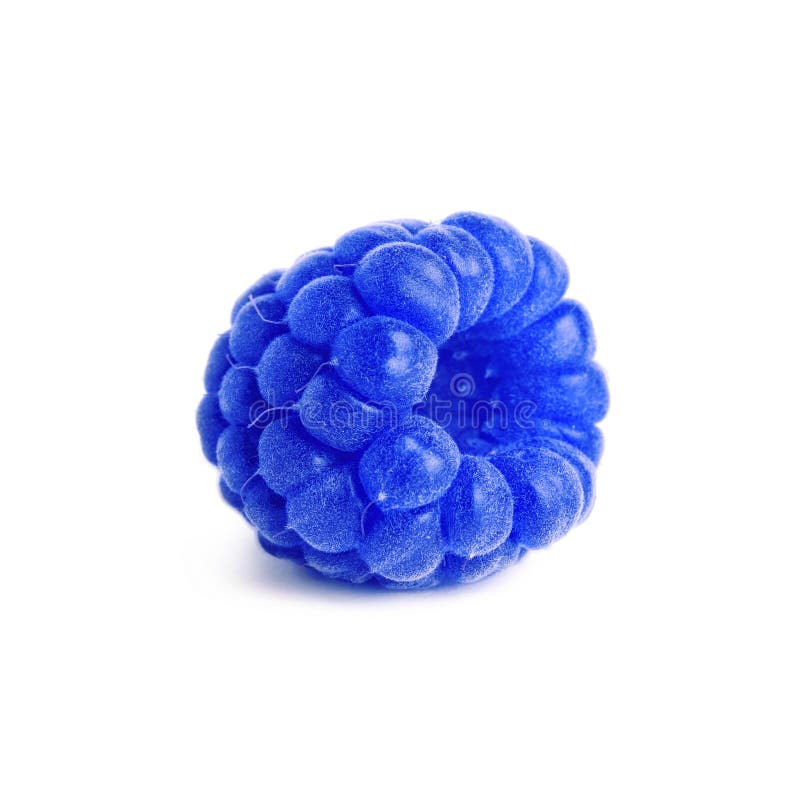 Fresh Tasty Blue Raspberry Isolated on White Stock Image - Image of ...