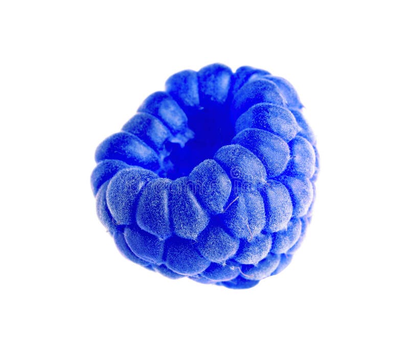 Fresh Tasty Blue Raspberry Isolated on White Stock Photo - Image of ...