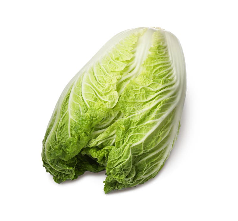 Fresh Tasty Chinese Cabbage Isolated on White Stock Image - Image of ...