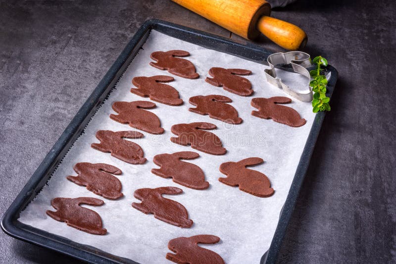 Chocolate Rabbits in the Grass Stock Image - Image of celebrate ...