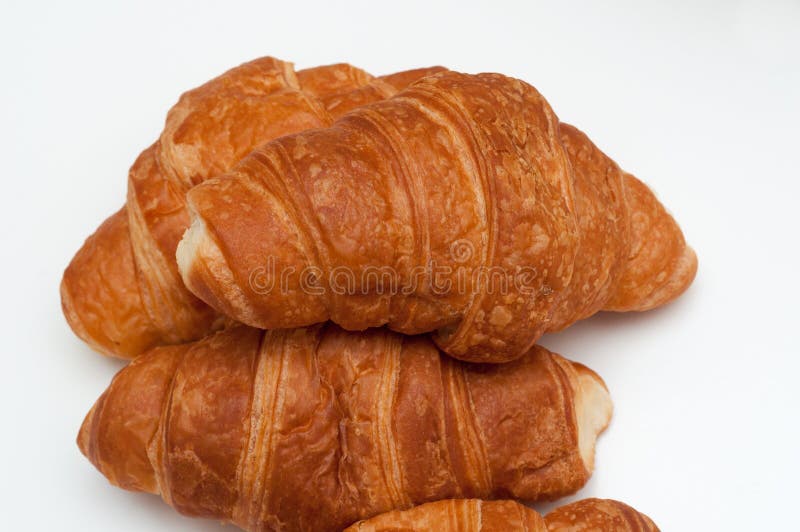Fresh and Tasty Croissant Over White Background Stock Image - Image of ...
