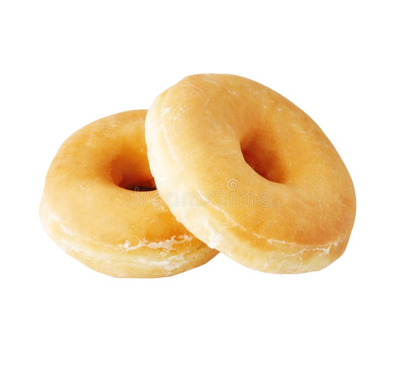 Fresh Tasty Donuts Isolated on White Background Stock Image - Image of ...