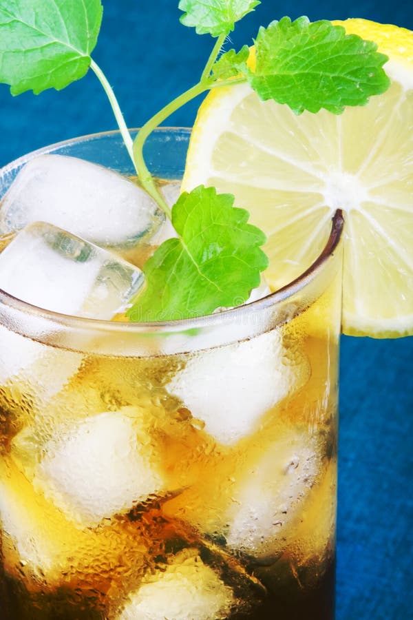 Fresh and tasty Ice tea. stock image. Image of branch - 16197141