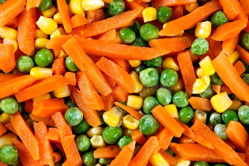 Fresh Tasty Mix Frozen Chopped Vegetables Close Up As Background Stock ...