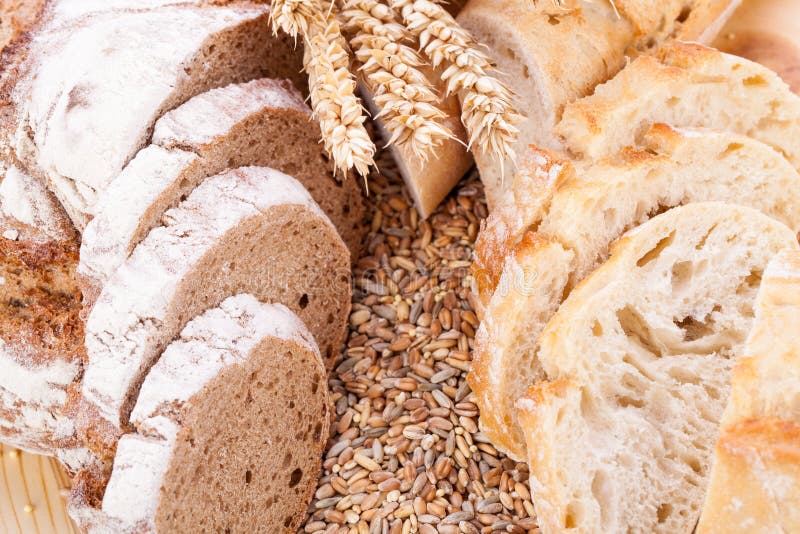 Fresh Tasty Mixed Bread Slice Bakery Loaf Stock Photo - Image of ...