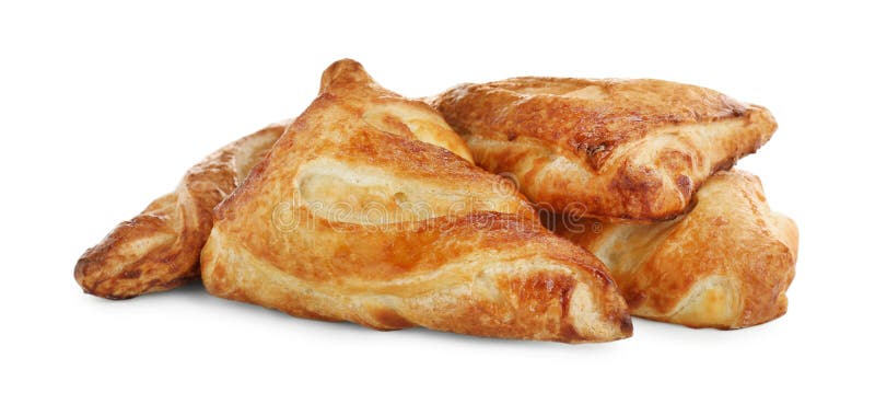 Fresh Tasty Puff Pastry on White Background Stock Image - Image of ...
