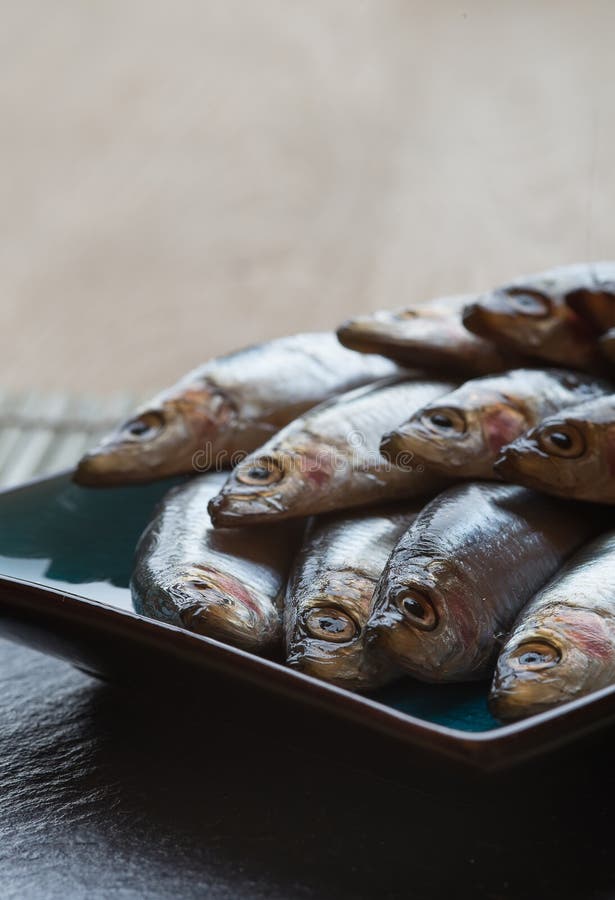 Fresh Tasty Raw Sprats on Serving Dish Stock Photo - Image of recipe ...